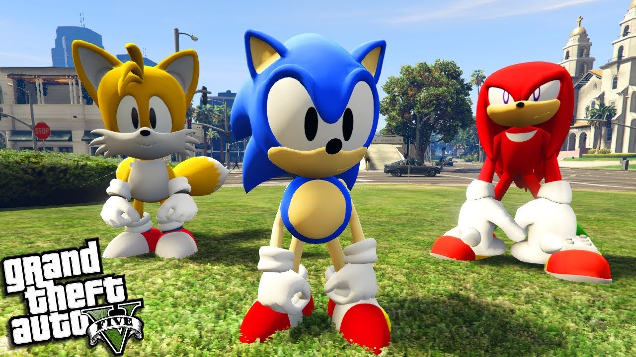 The CLASSIC SONIC the HEDGEHOG goes to Los Santos (GTA 5 Mods) - YouTube