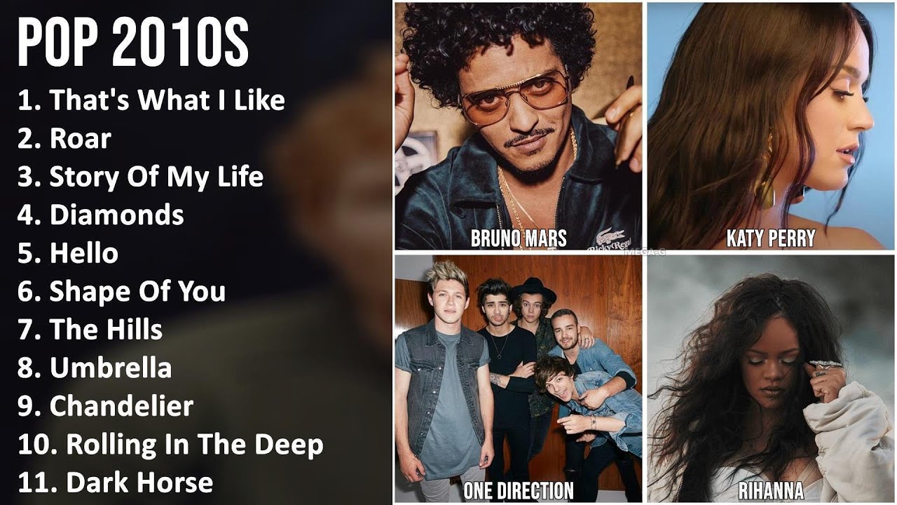 POP 2010s Mix - Bruno Mars, Katy Perry, One Direction, Rihanna - That's ...