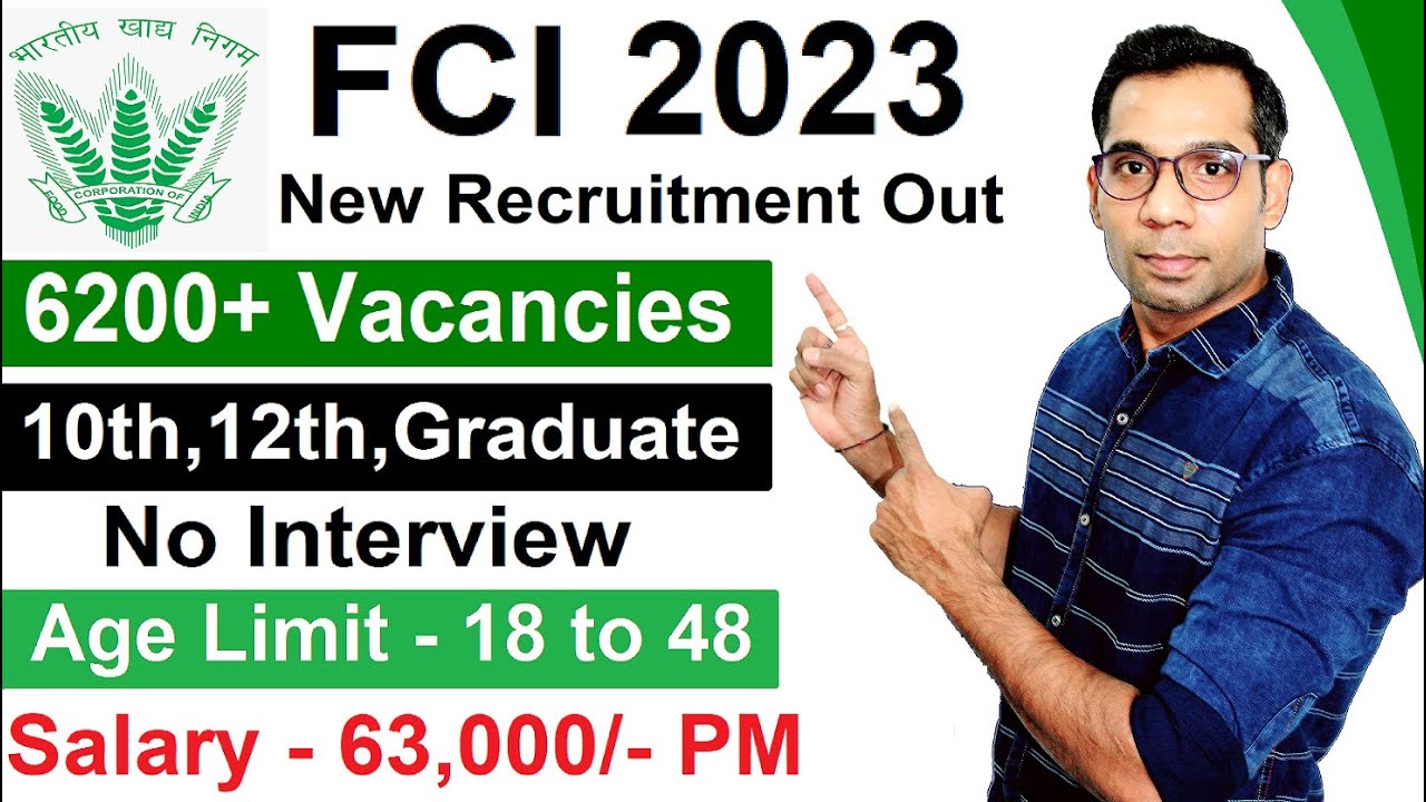 FCI RECRUITMENT 2023 || FCI BHARTI 2023 || FCI VACANCY MAY 2023 ...