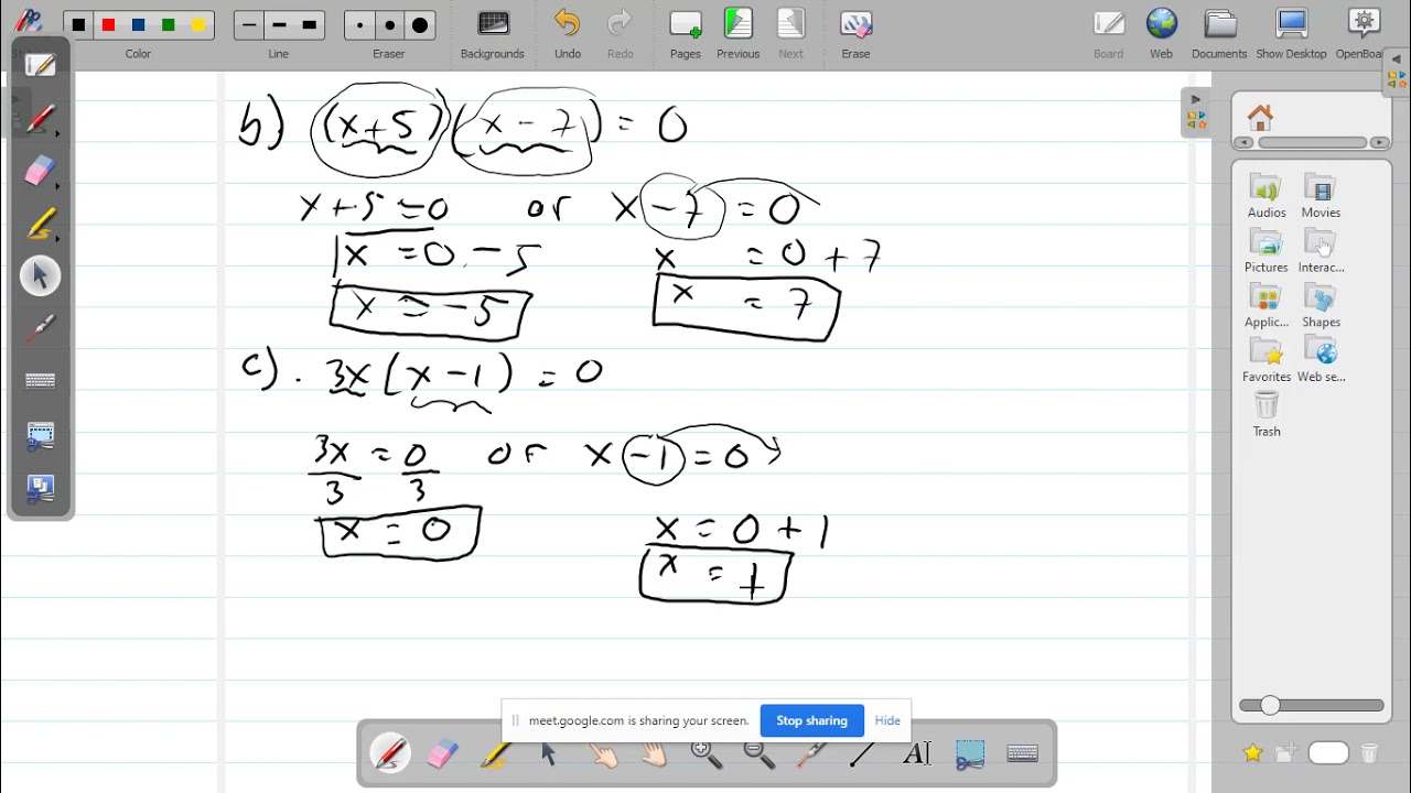 Solving Quadratic equation of the form (ax+b)(cx+d) - YouTube
