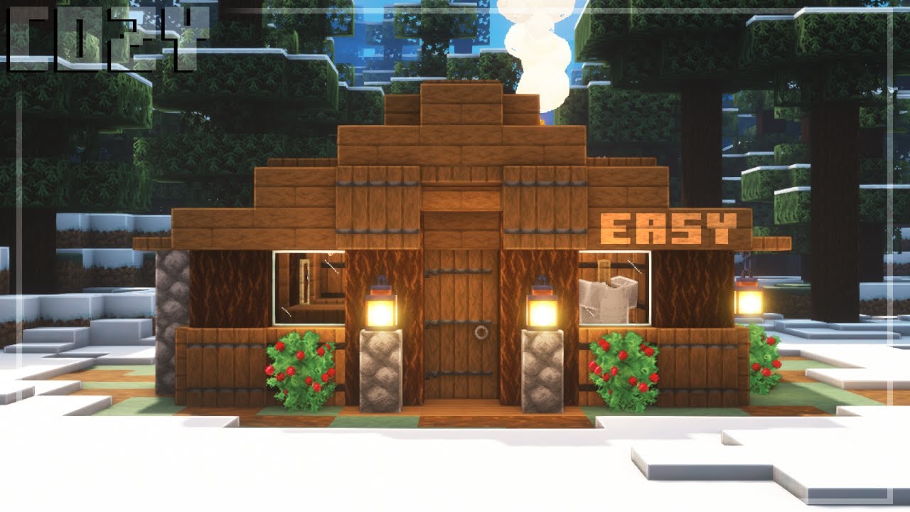 Minecraft | The Easiest Winter House ️| (TUTORIAL) ! - YouTube