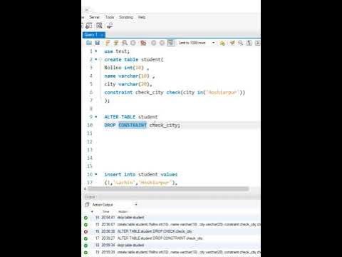 How to Drop Check Constraint in SQL - YouTube