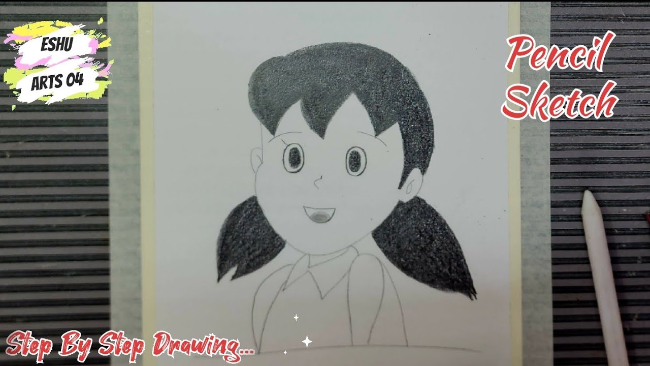 How To Draw Sizuka|| Cartoon Sketch From Doremon|| Step By Step For ...