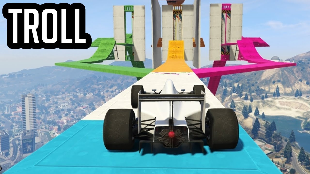 NIET OPGEVEN IN 3 TROLL RACES! (GTA V Online Races) - YouTube