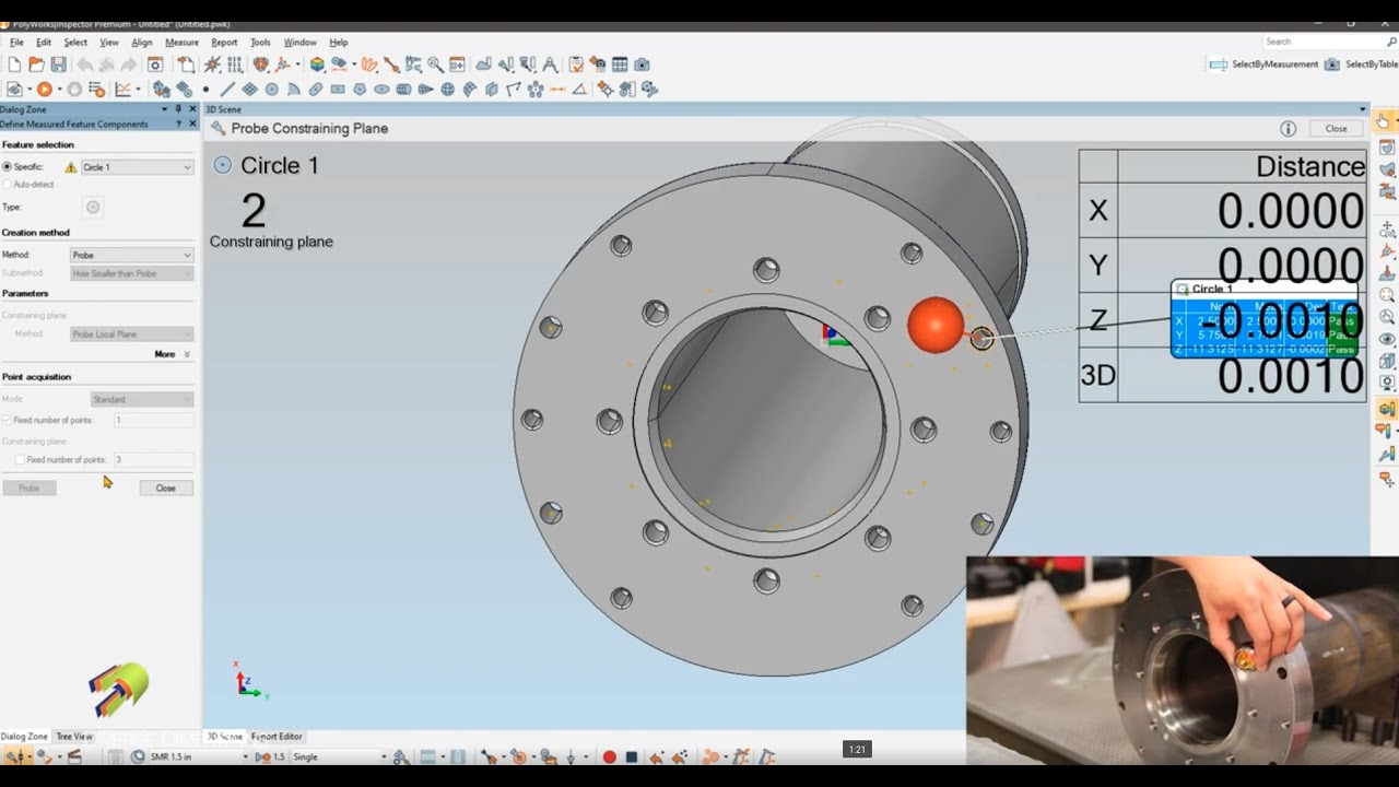 PolyWorks Tutorial: How To Measure a Hole That Is Larger Than SMR ...