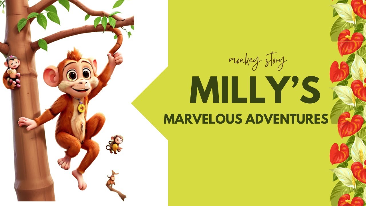 "Milly's Marvelous Adventure: A Playful Baby Monkey in the Colorful ...