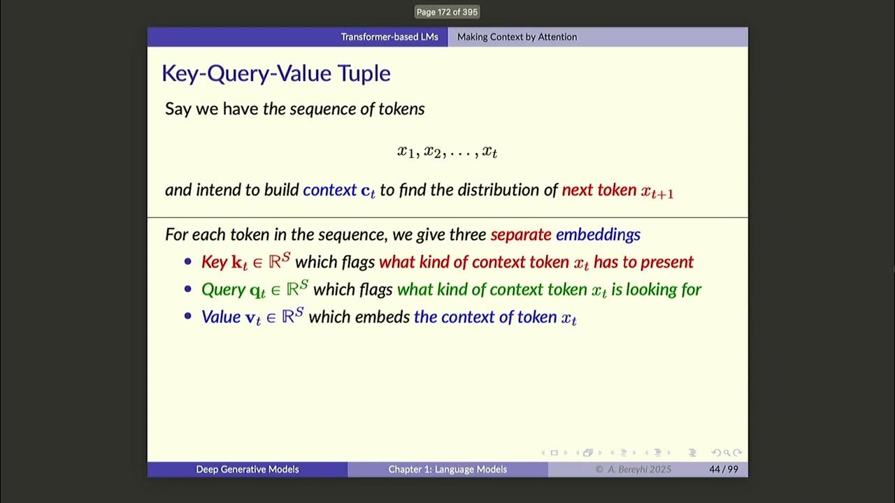 UofT GenAI Course -- Lecture 4: Extracting Language Context by Self-Attention - YouTube