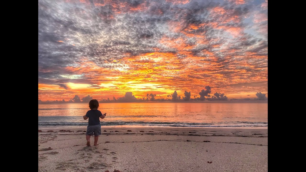 Baby Dances at Beautiful Sunrise in Delray Beach Florida - YouTube