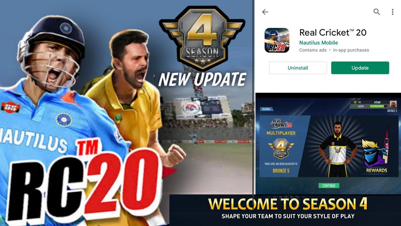 Real Cricket 20™ New Update Launched | E- Cricket World Series & Season ...