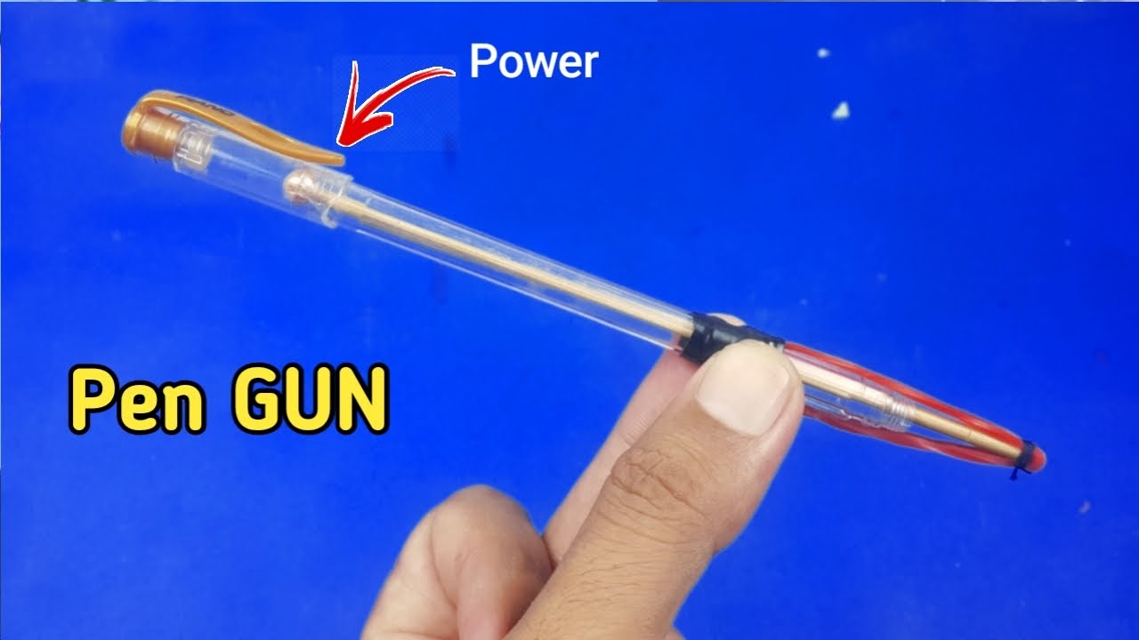How to make Pen GUN | DIY Powerful Pen gun | Pen Gun Kaise Banaen - YouTube