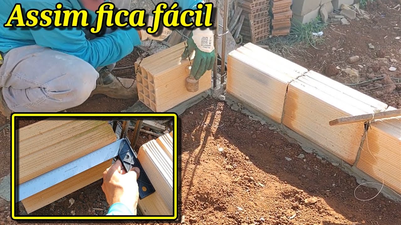 Como assentar blocos I Primeira fiada segredo para deixa sua casa no ...