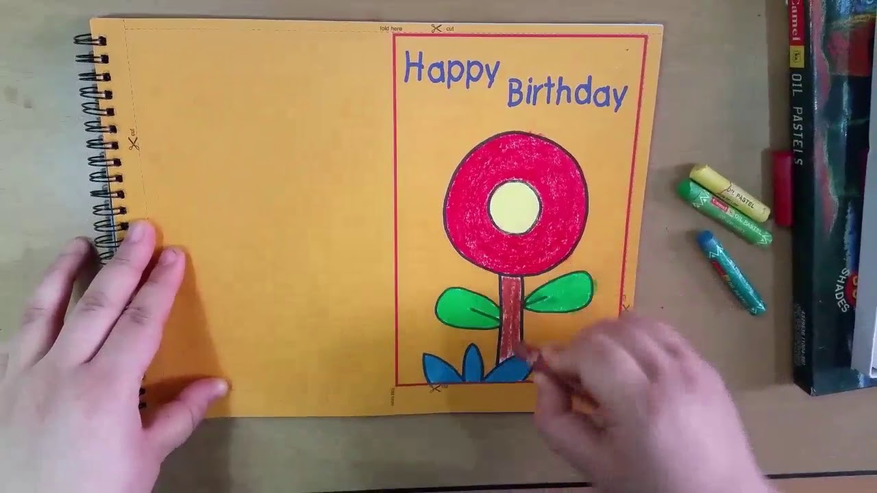 Colouring and making a greeting card - YouTube