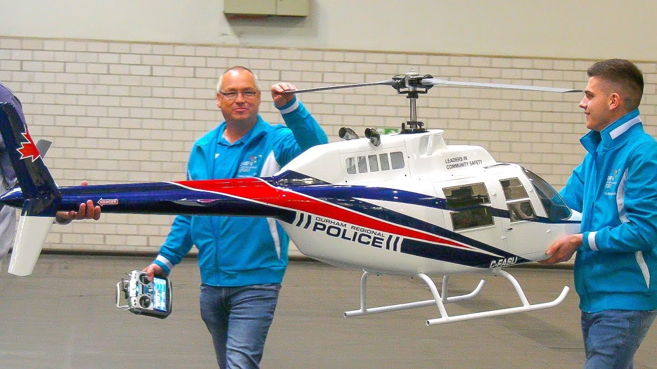 XXXL RC MODEL SCALE HELICOPTER INDOOR FLIGHT - PETER HOLTACKERS - BELL ...