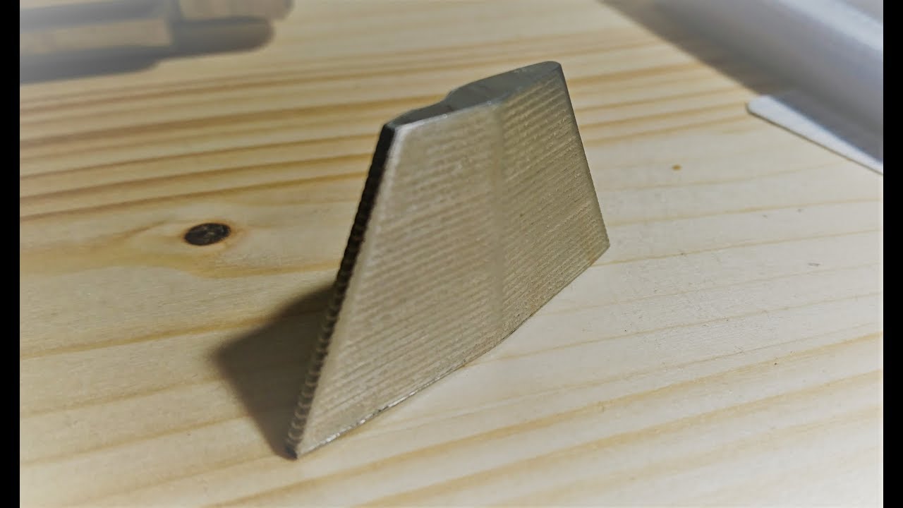 CNC milled rocket stabilization fin form solid steel - YouTube