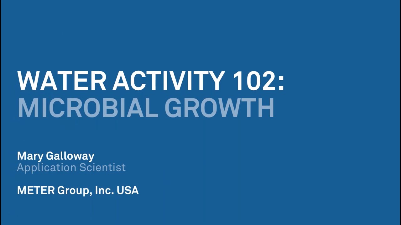 Water activity 102: Microbial growth - YouTube