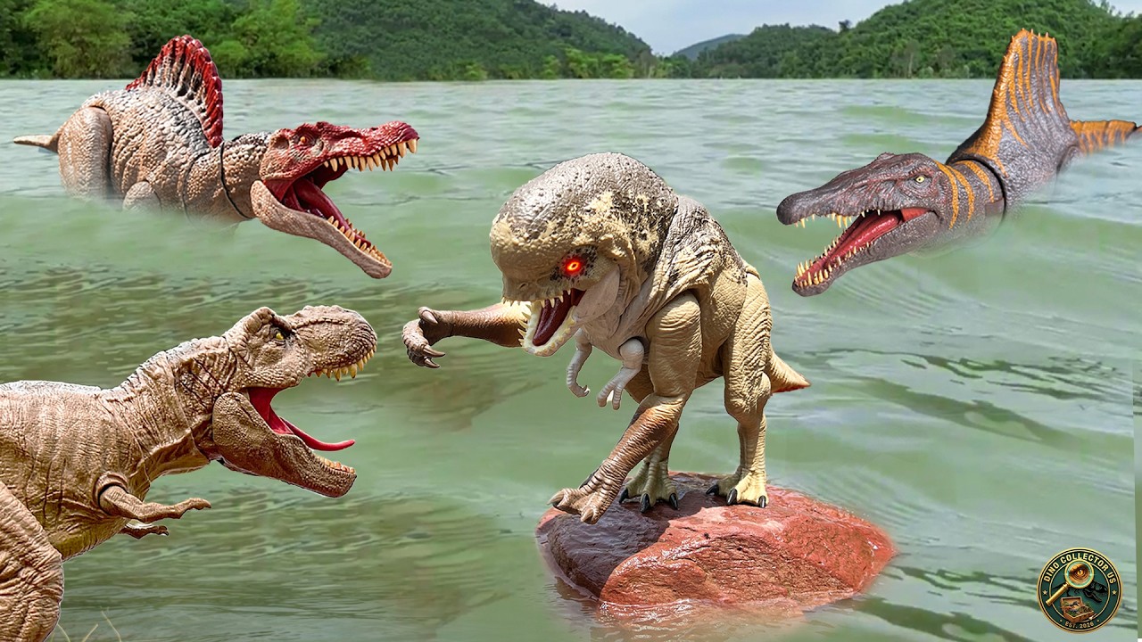 JURASSIC WORLD | Rexy & Spino P2: THE EVIL SPINOSAURUS ATTACK! 🦖 - YouTube