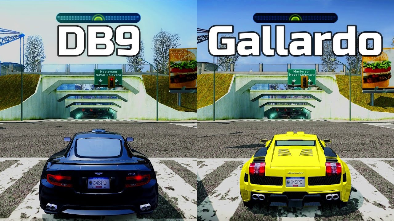 NFS Most Wanted: Aston Martin DB9 vs Lamborghini Gallardo - Drag Race ...