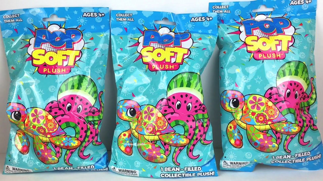 Pop Soft Aquatic Series Blind Bag Bean Bag Mini Plush ~ Turtles and ...