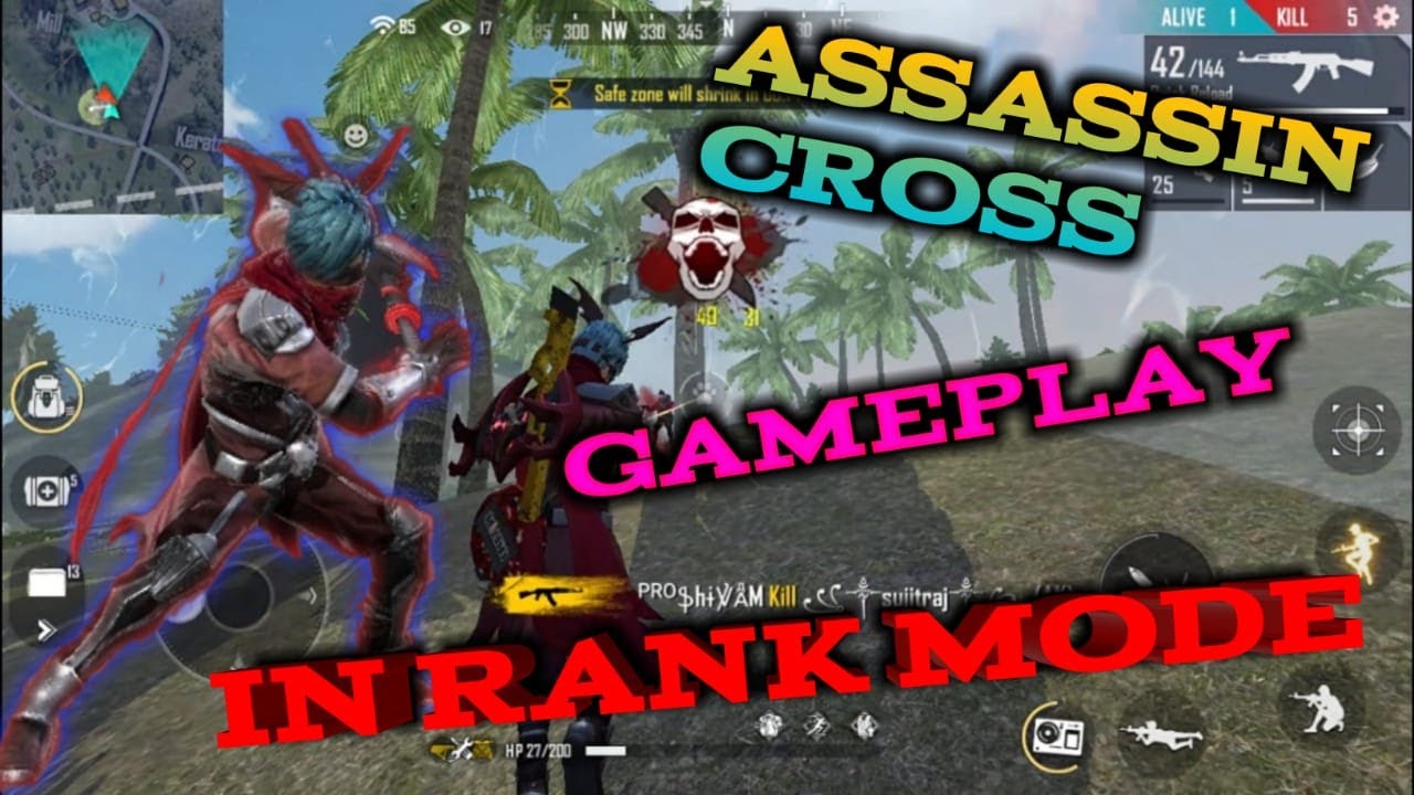 PLAYING WITH NEW BUNDLE ASSASSIN CROSS| IN RANK GAMEPLAY || UNSTOPPABLE ...