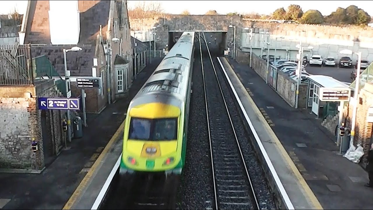 IE 201 Class Loco + Mark 4 Intercity Train - Sallins and Naas Station ...