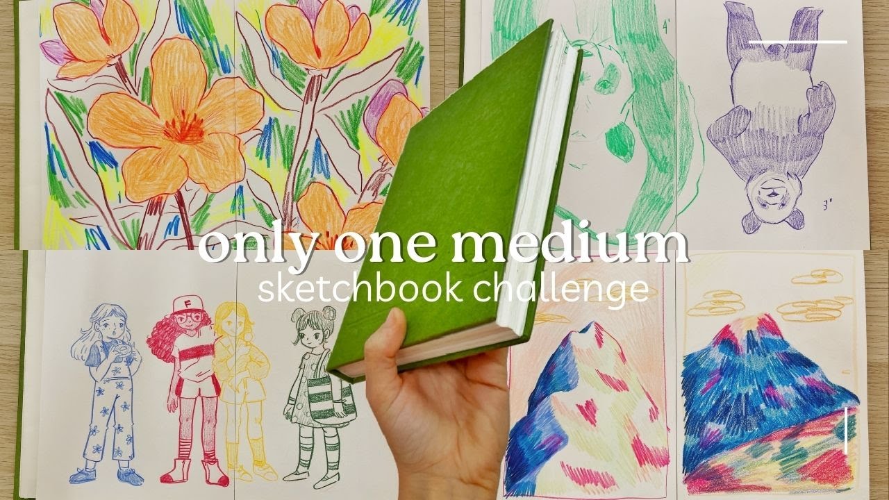 Colourful Sketchbook Tour - Messy and Playful - YouTube