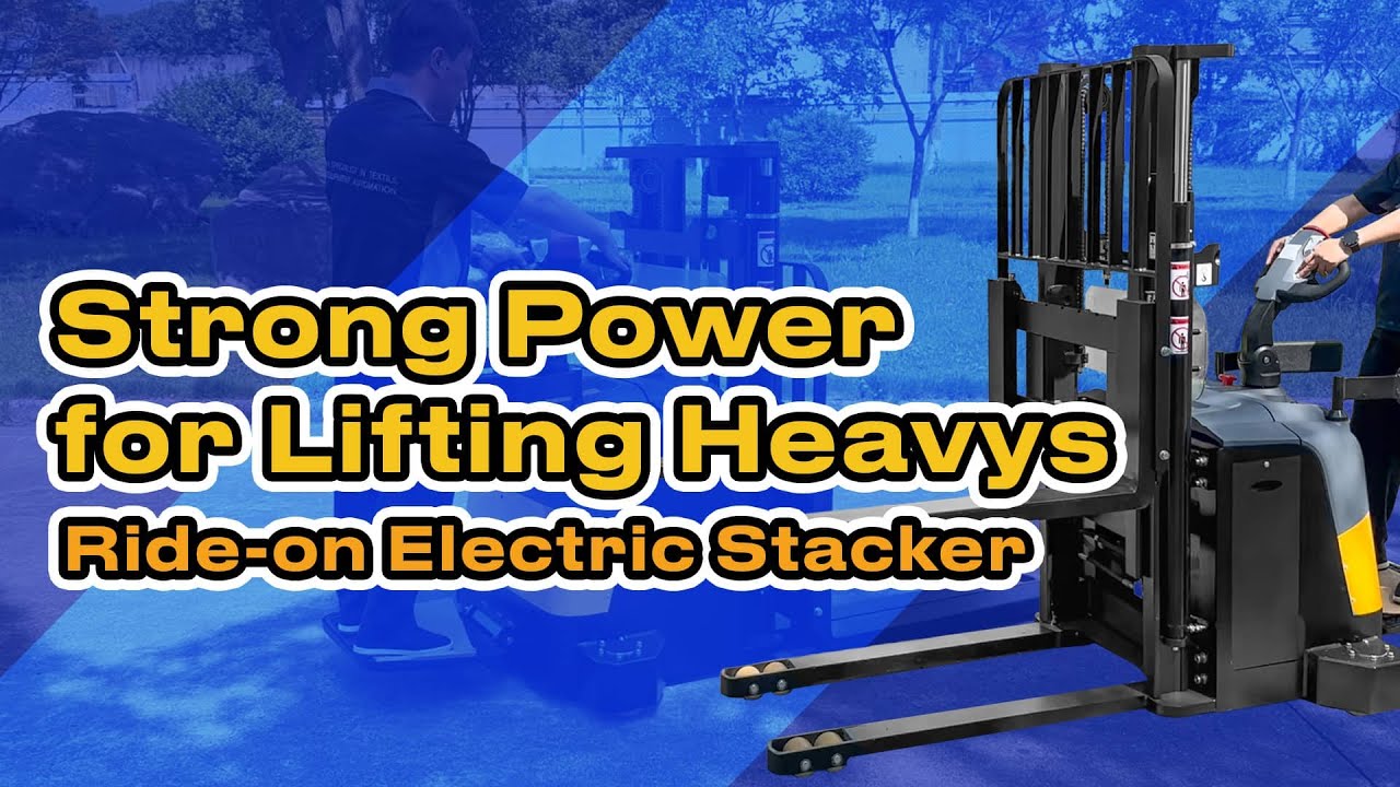 SUNTECH Ride-on Electric Stacker, How Does It Work and Operate? - YouTube