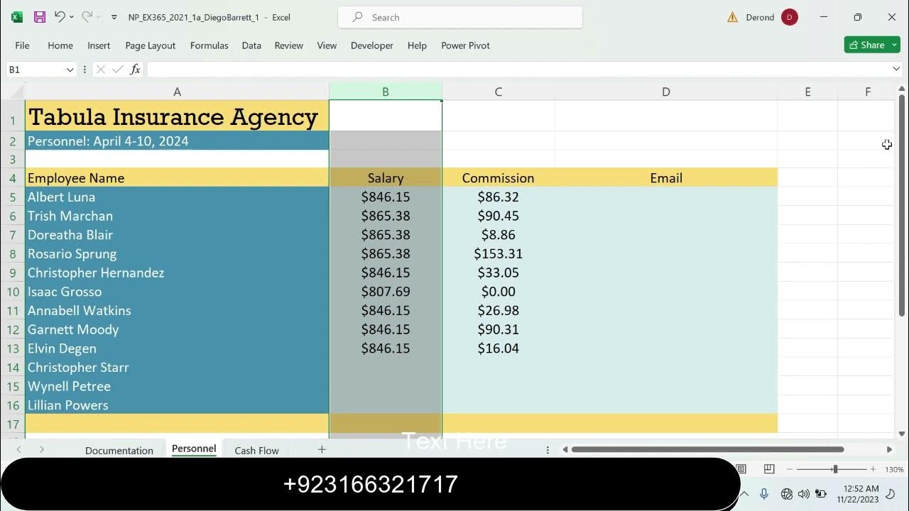 New Perspectives Excel 365/2021 | Module 1: SAM Project 1a | Tabula ...