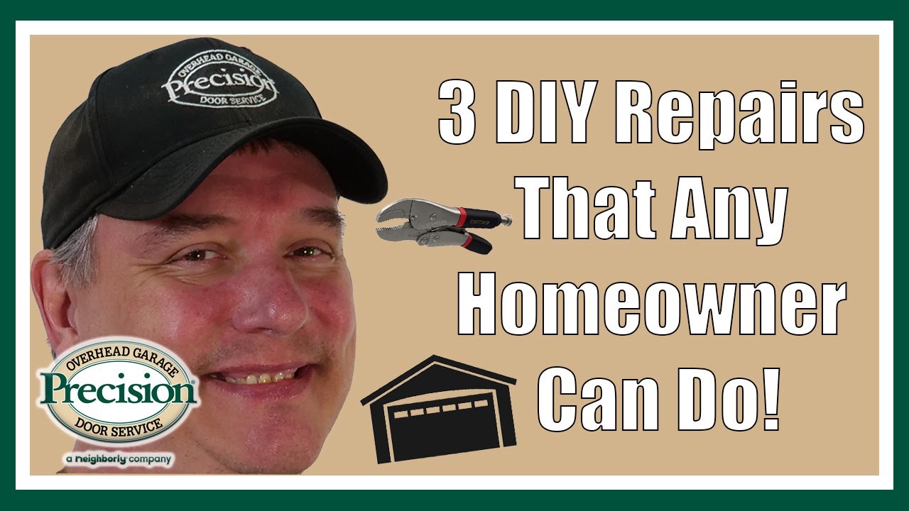 3 DIY Garage Door Repairs that any Homeowner Can Do! - YouTube