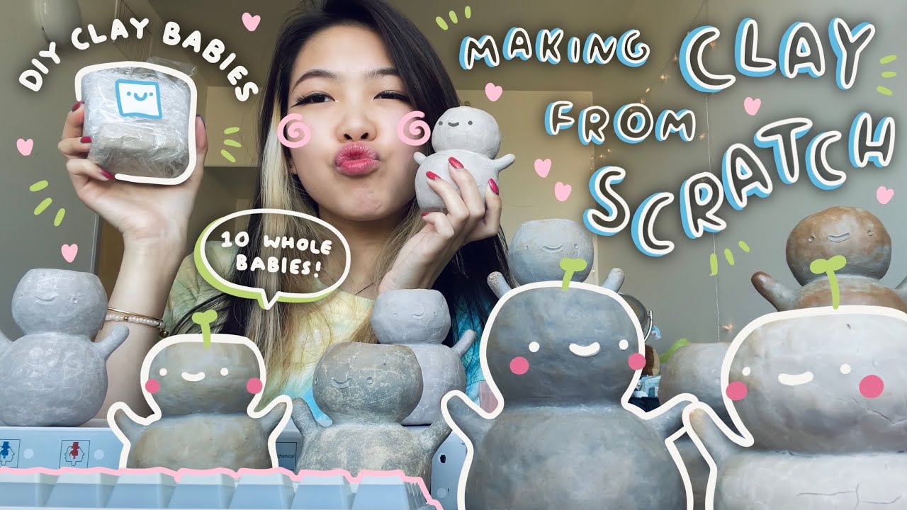 Making Clay Babies from Scratch! | How I Made Clay (Vlog!) | Tiffany ...