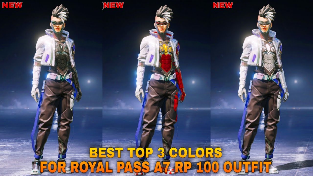 New Royal Pass A7 100 Rp Outfit Best Color Combination / video no 1 ...