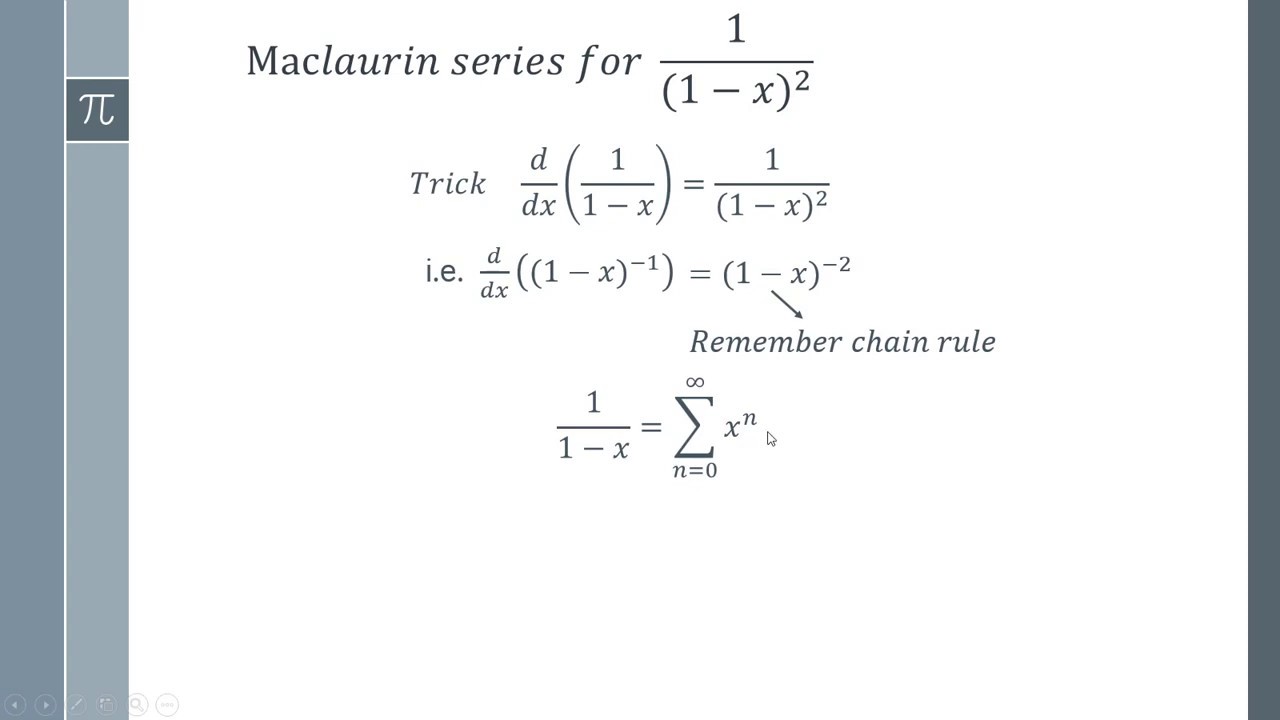 How To Find The Maclaurin Series Of 1 1 x 2 YouTube
