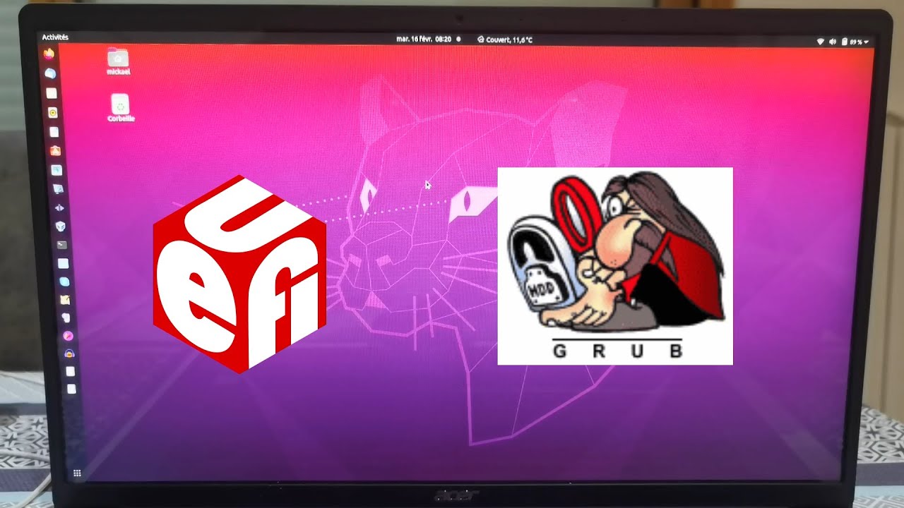 Efi et grub plantés comment réparer - YouTube