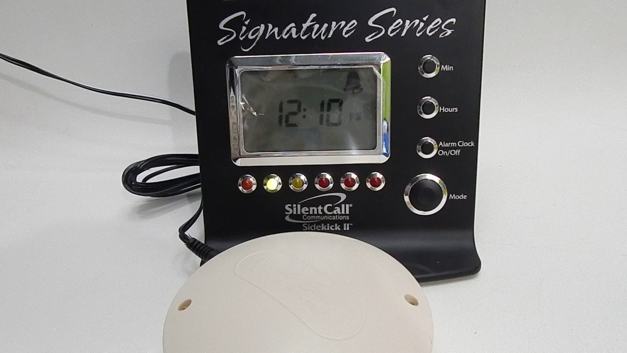 Silent Call SIDEKICK II Strobe Clock Receiver Phone Doorbell VIB-PJ BED ...