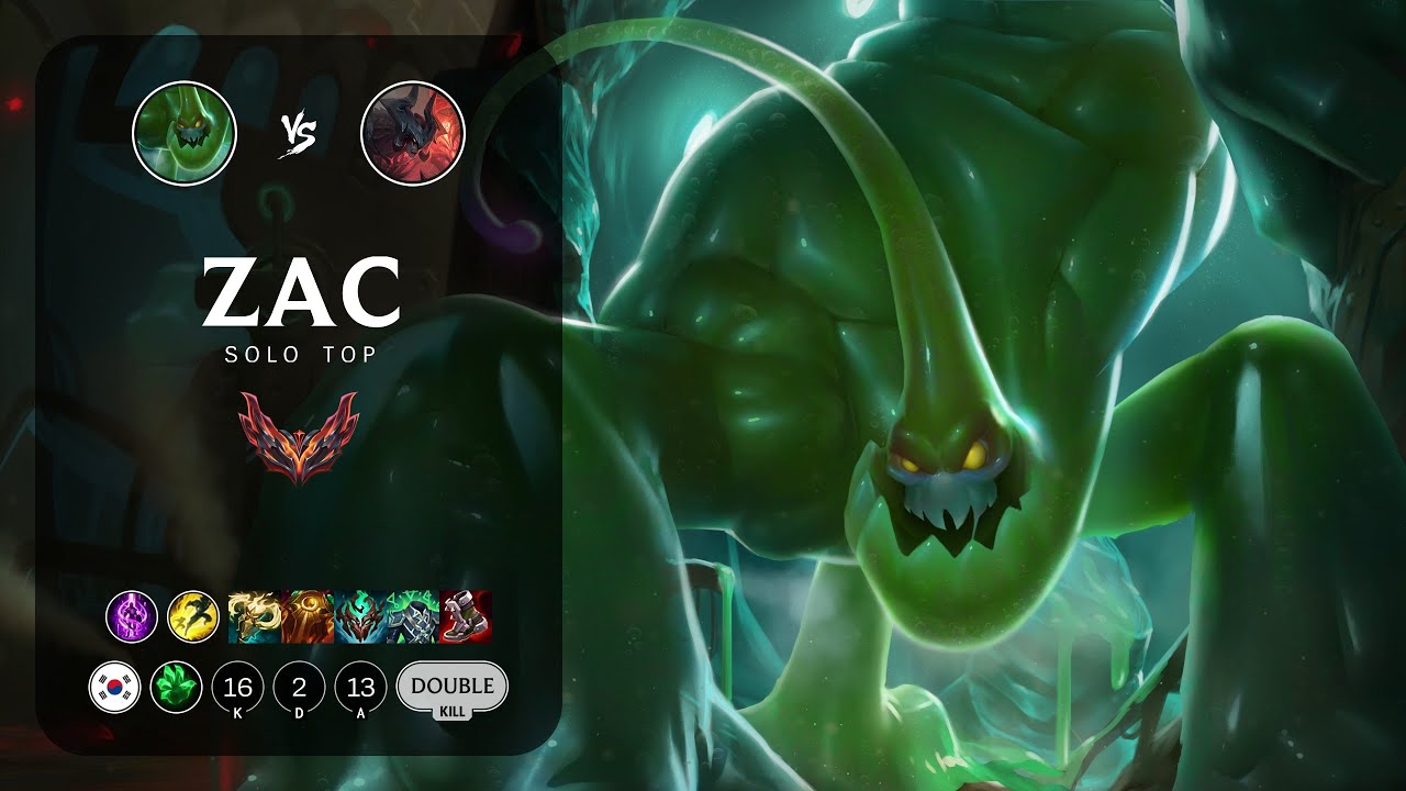 Zac Top vs Aatrox - KR Grandmaster Patch 13.15 - YouTube