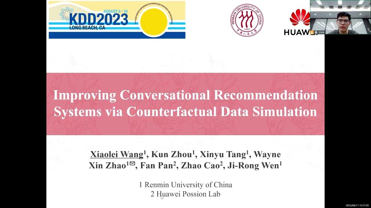 KDD 2023 - Improving Conversational Recommendation Systems via Counterfactual Data Simulation ...