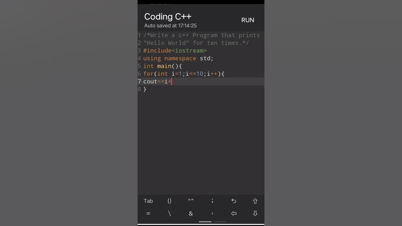 Print 10 times "Hello World" in c++ | #shorts #c++ #codingZone - YouTube