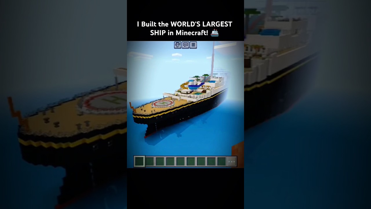 WORLD'S LARGEST SHIP in Minecraft! 🚢 #minecraft #shorts - YouTube