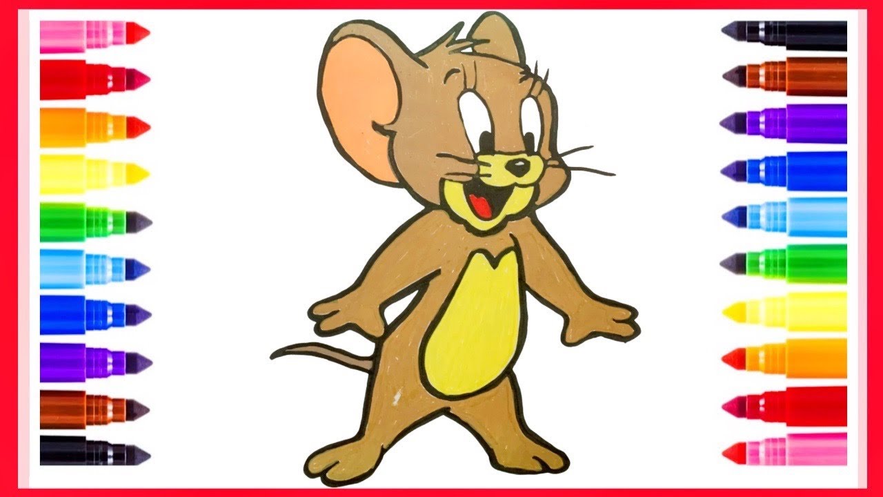 How To Draw Jerry Mouse | Tom and Jerry Drawing | Drawing and Coloring ...