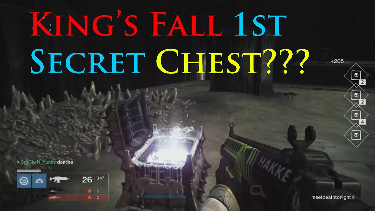Destiny: King's Fall Raid 1st Secret Chest Location! (Ship Crossing ...