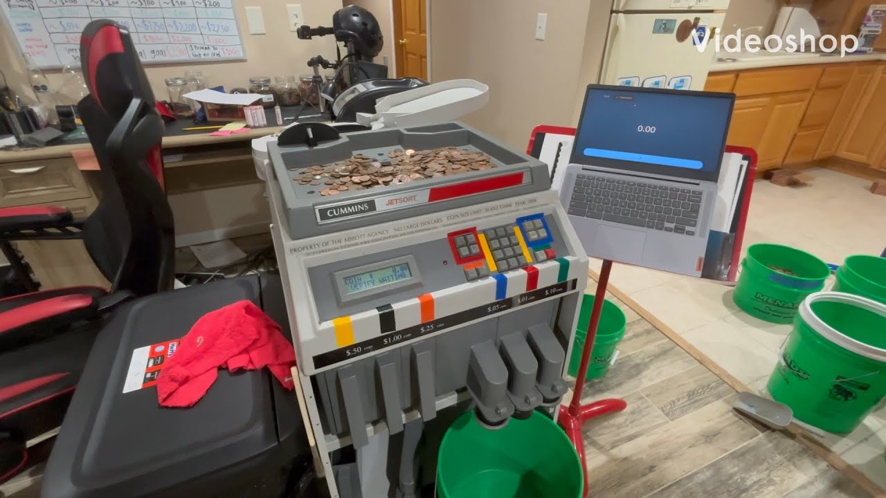 Cummins Allison Jetsort 2000 vs 5 gallons of pennies - YouTube