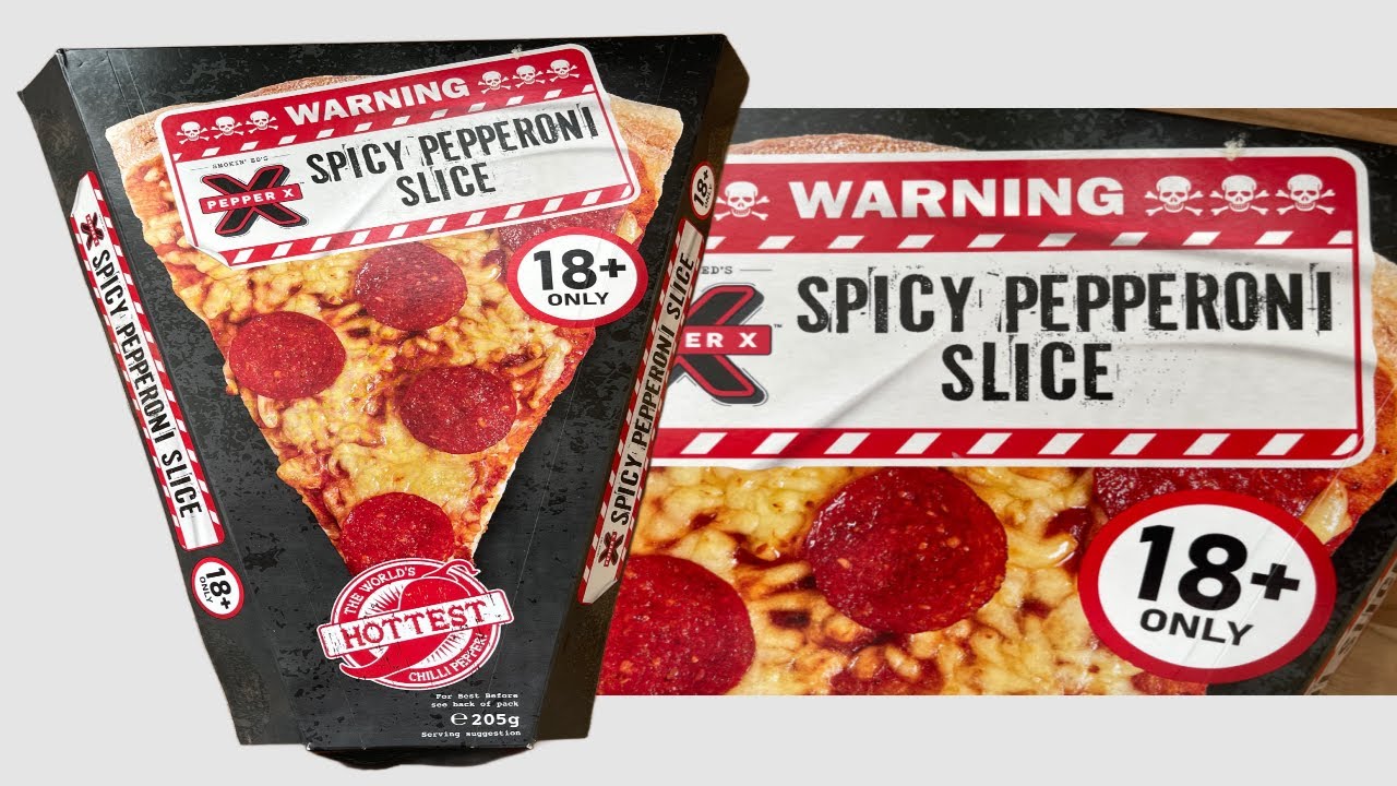 Iceland PEPPER X Spicy Pepperoni Slice - YouTube
