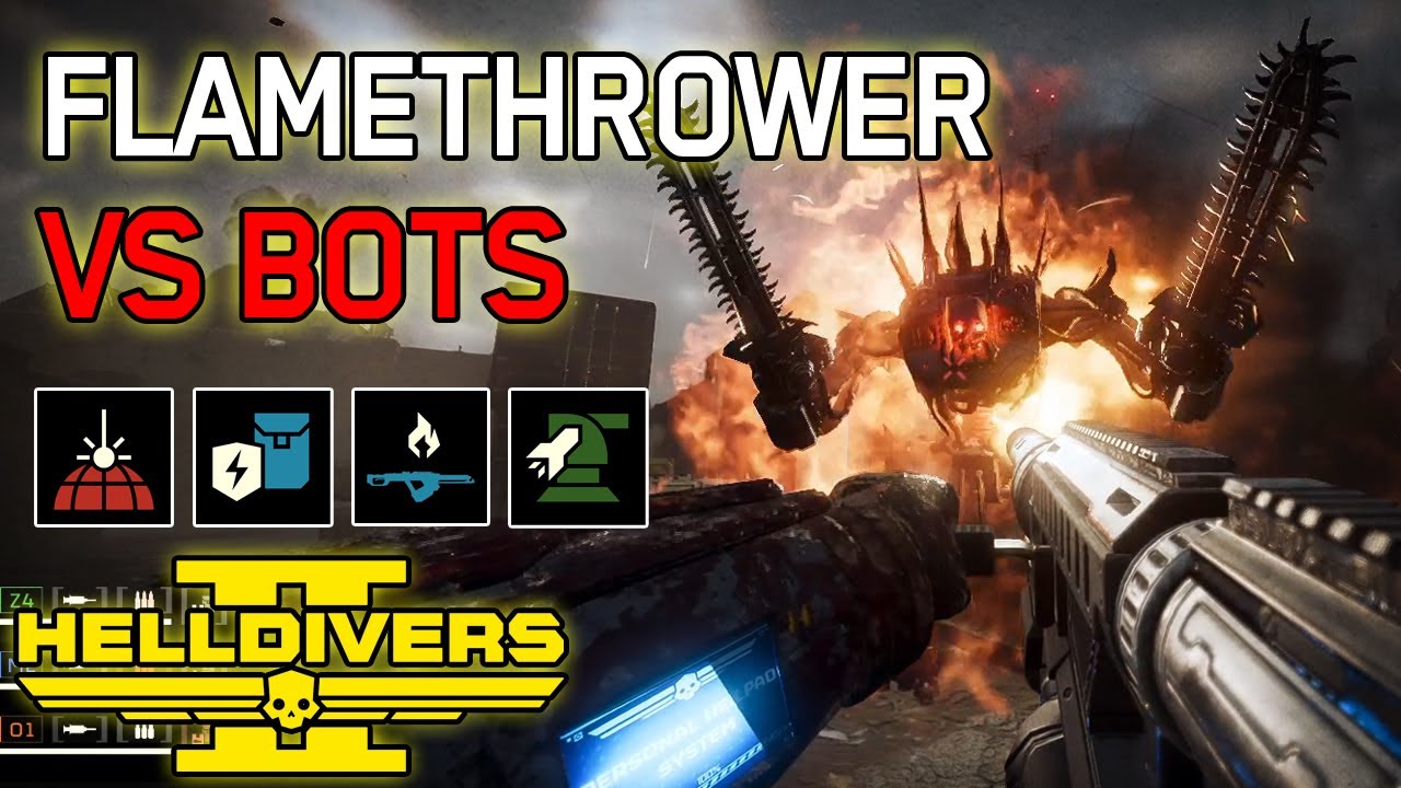 I used Flamethrower against BOTS... - Helldivers 2: Super Helldive ...