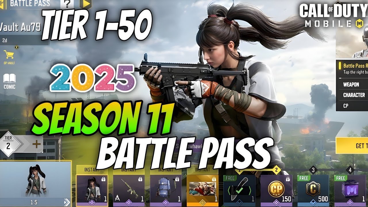 Season 11 All New Battle Pass Rewards Tier 1-50 | BP Vault 2025 Leaks ...