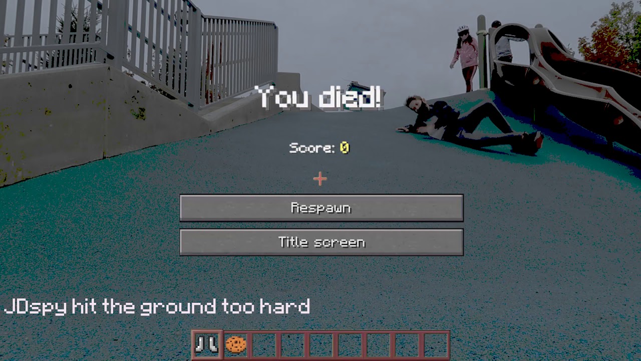 I hit the ground too hard (minecraft meme) - YouTube