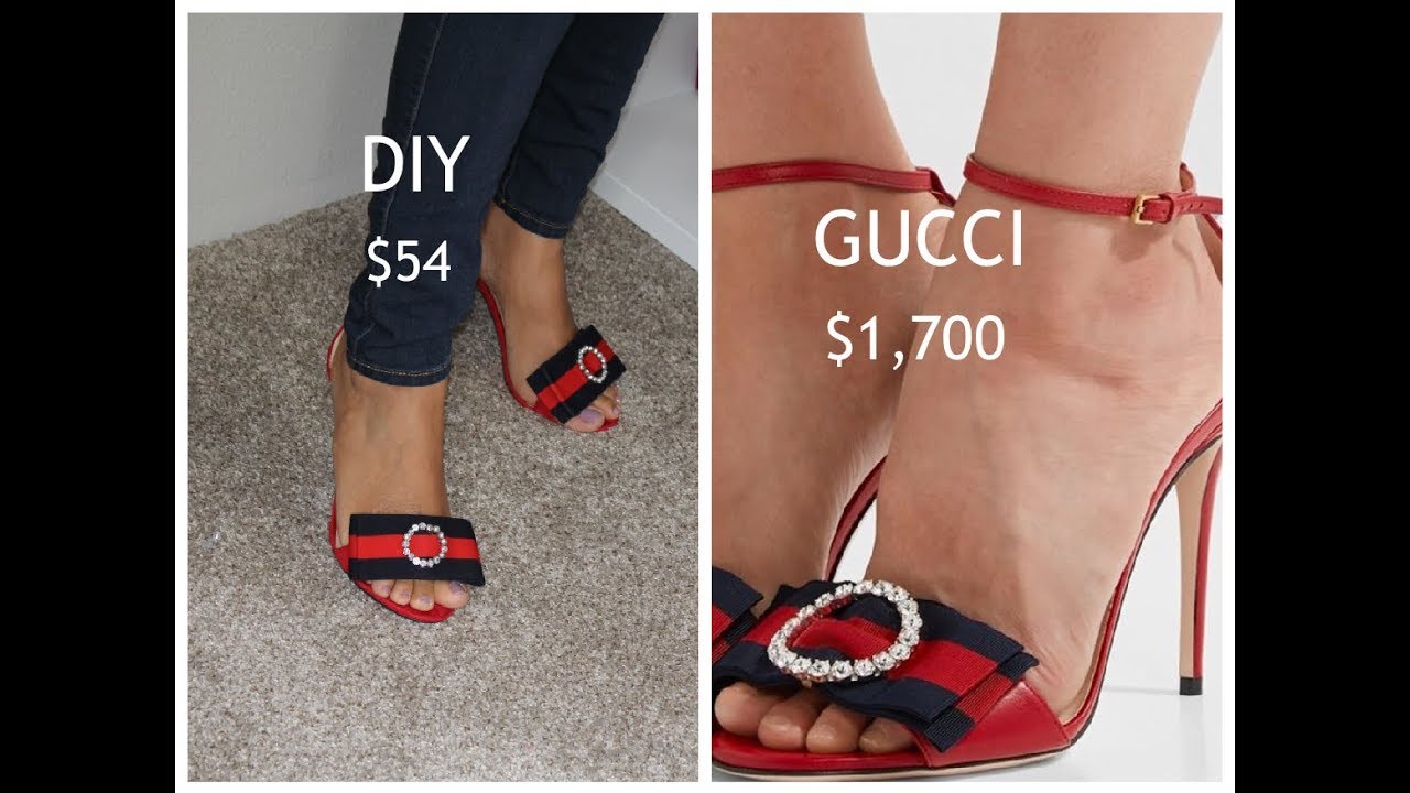 DIY Sandalias GUCCI/ Sandalias inspiración en Gucci - YouTube