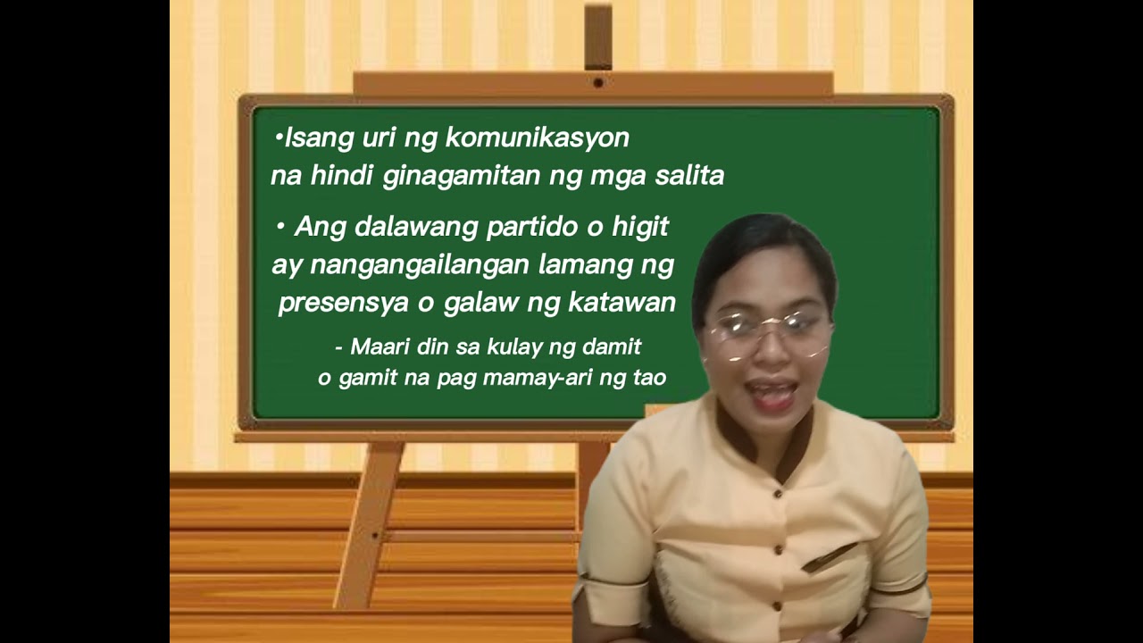 Uri ng Di-berbal Na Komunikasyon (Kulay at Pandama) - YouTube