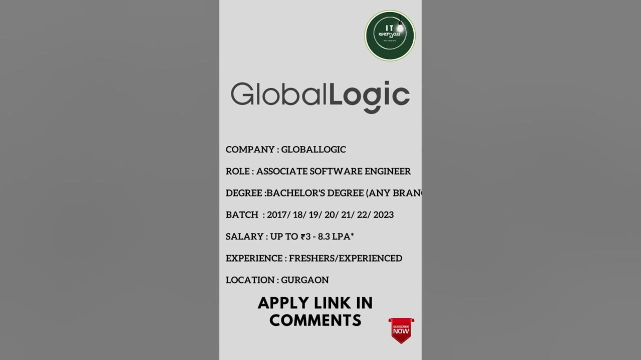 GlobalLogic Off Campus Drive 2023 |Software Engineer #globallogic #youtubeshorts #interview # ...