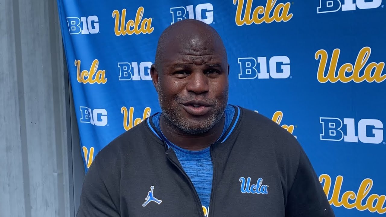 UCLA OC Eric Bieniemy discusses offense’s early struggles heading into ...