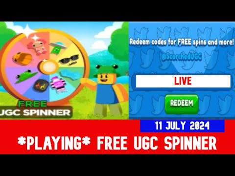 *PLAYING* FREE UGC SPINNER ROBLOX [LIVE] - YouTube