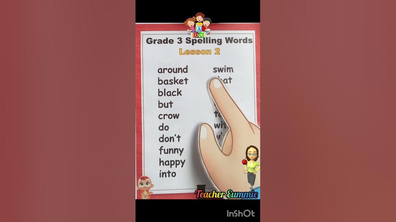 Grade 3 Spelling Words Lesson 2 - YouTube